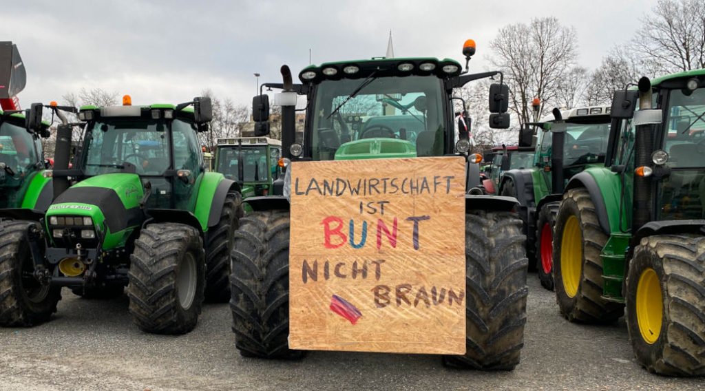 Bauernprotest in Ravensburg - Allgäu ⇏ rechtsaußen